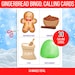 Gingerbread Bingo, 50 Gingerbread Bingo Cards, Christmas Baking Bingo ...
