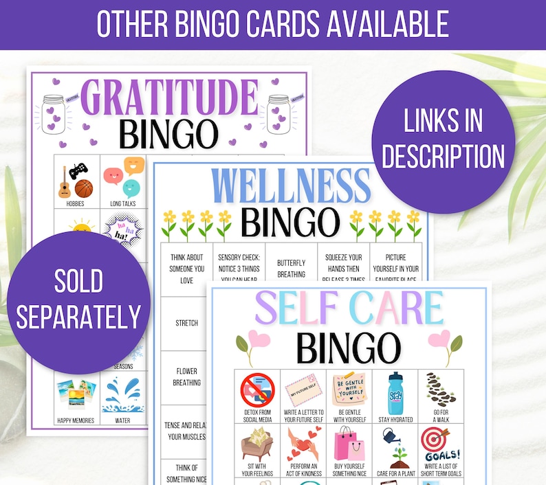 Mindfulness Bingo, 30 Mindfulness Bingo Cards, Gratitude Bingo ...