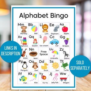 Alphabet Bingo, 100 Printable Alphabet Bingo Cards, ABC Practice, ABC ...