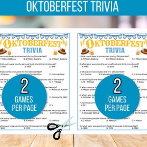Oktoberfest Trivia Game, Oktoberfest Trivia Quiz, Oktoberfest Games ...