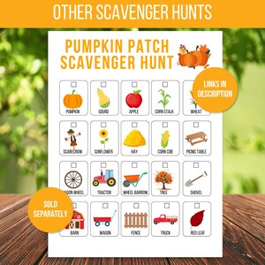 Autumn Scavenger Hunt for Kids, Outdoor Nature Scavenger Hunt, Autumn ...