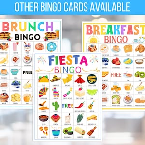 Taco Bingo, 30 Printable Taco Bingo Cards, Taco Activity for Kids, Taco ...