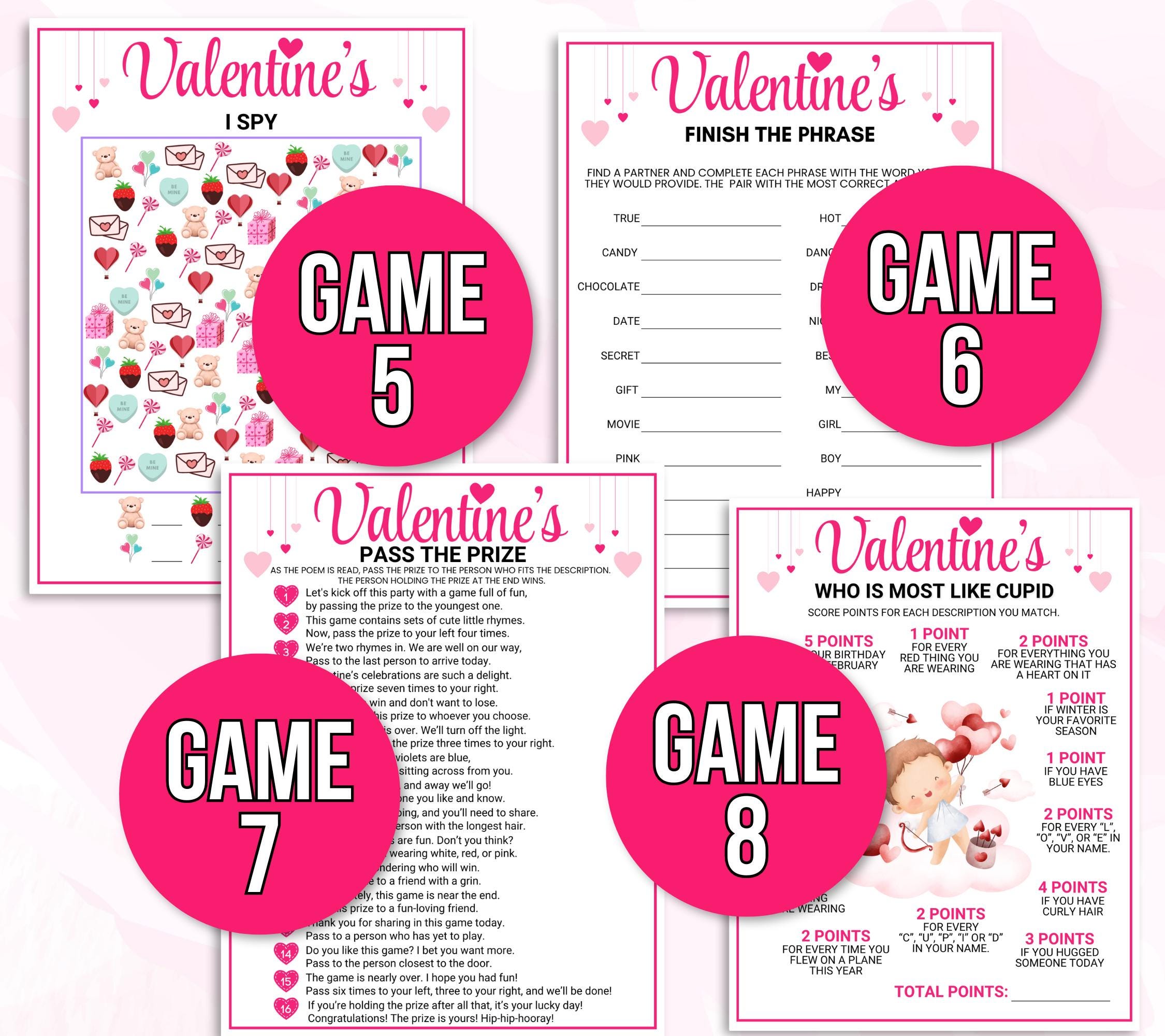 Valentines Games, 65 Valentines Activities, Valentines Party Games ...