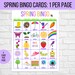 Printable Spring Bingo 30 Spring Bingo Cards Spring Activity - Etsy