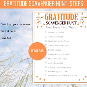 Gratitude Photo Scavenger Hunt, Thanksgiving Scavenger Hunt, Gratitude ...