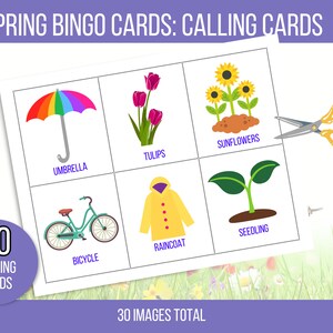 Printable Spring Bingo, 30 Spring Bingo Cards, Spring Activity for Kids ...