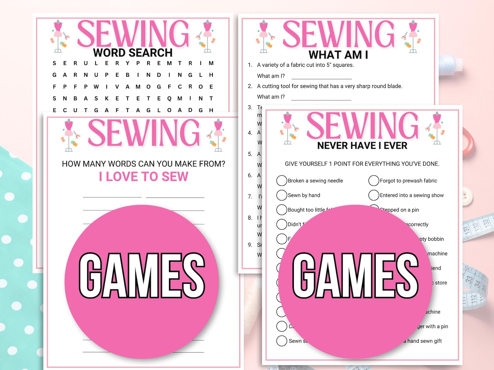 Sewing Games, Sewing Games, Sewing Party Games, Sewing Club Game ...