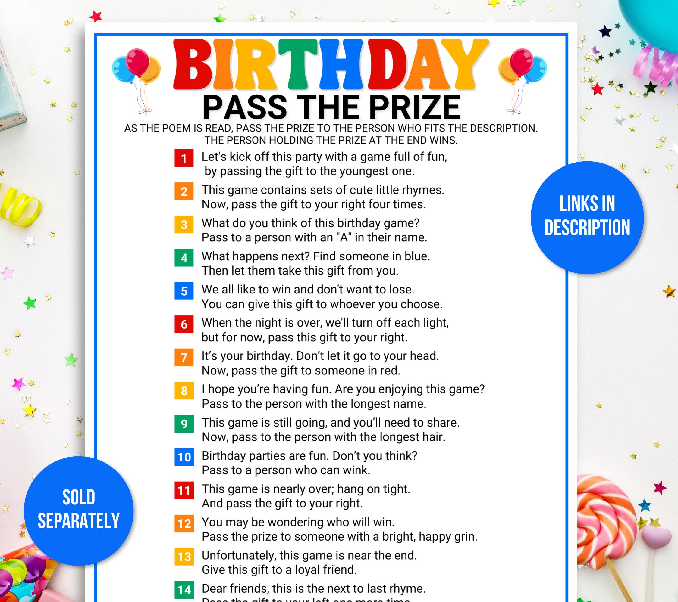 Birthday Bingo, 30 Birthday Bingo Cards, Birthday Party Game, Happy ...