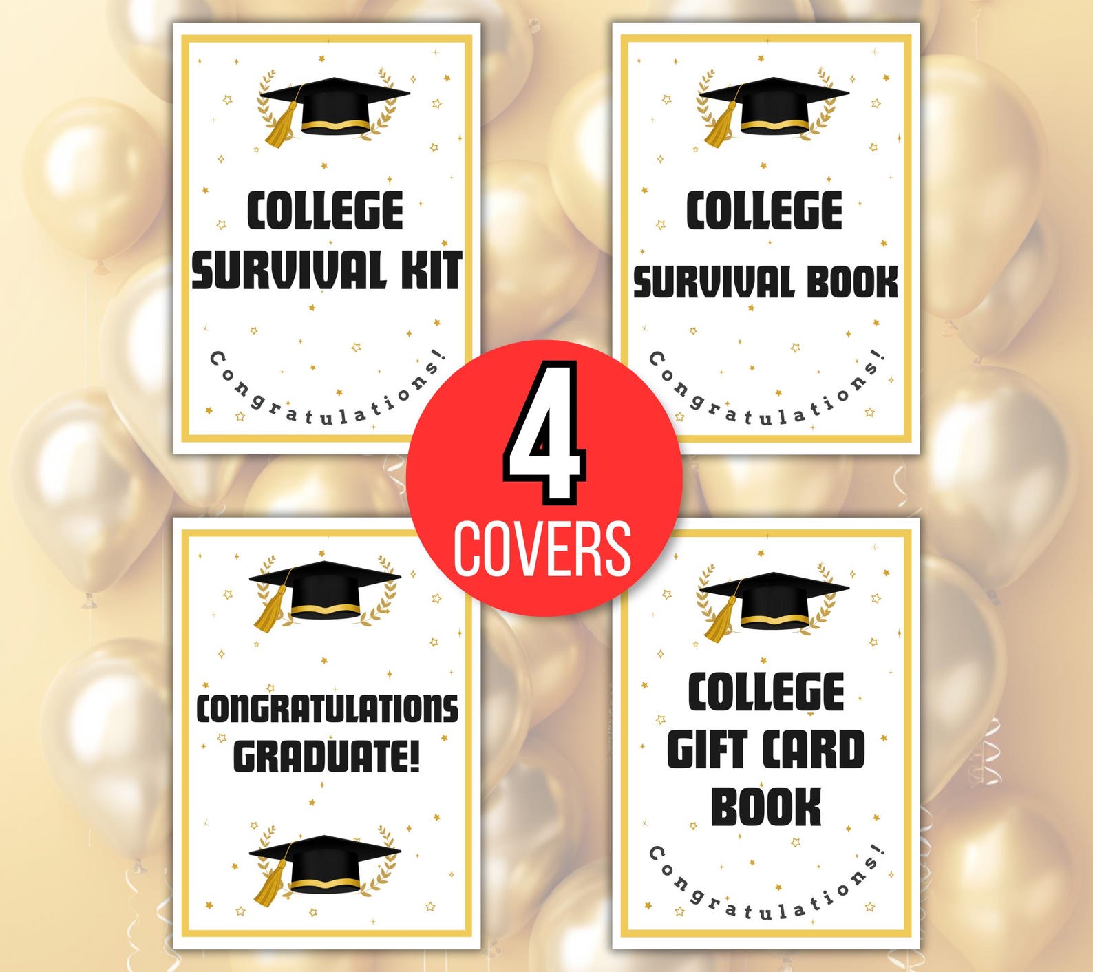 College Gift Card Book, College Survival Gift Card Book, Grad Gift Card ...