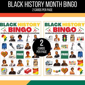 Black History Bingo, Black History Games, Black History Month Bingo, 75 ...