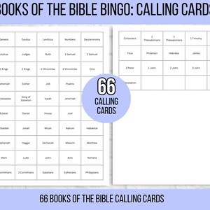 Books of the Bible Bingo, Bible Bingo, 60 Bible Bingo Cards, Bible ...