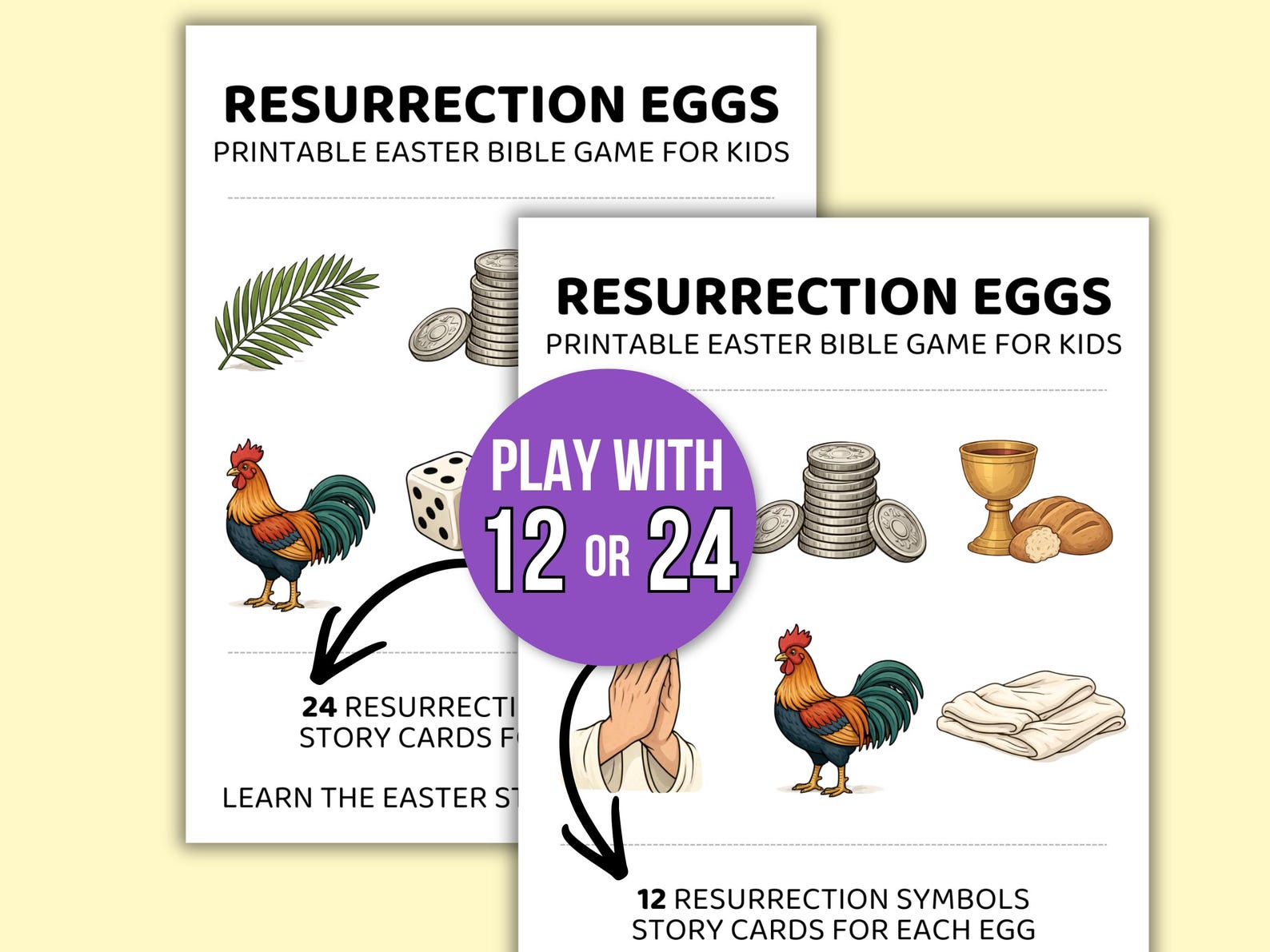 Printable Easter Story, Resurrection Story Cards, Resurrection Eggs ...