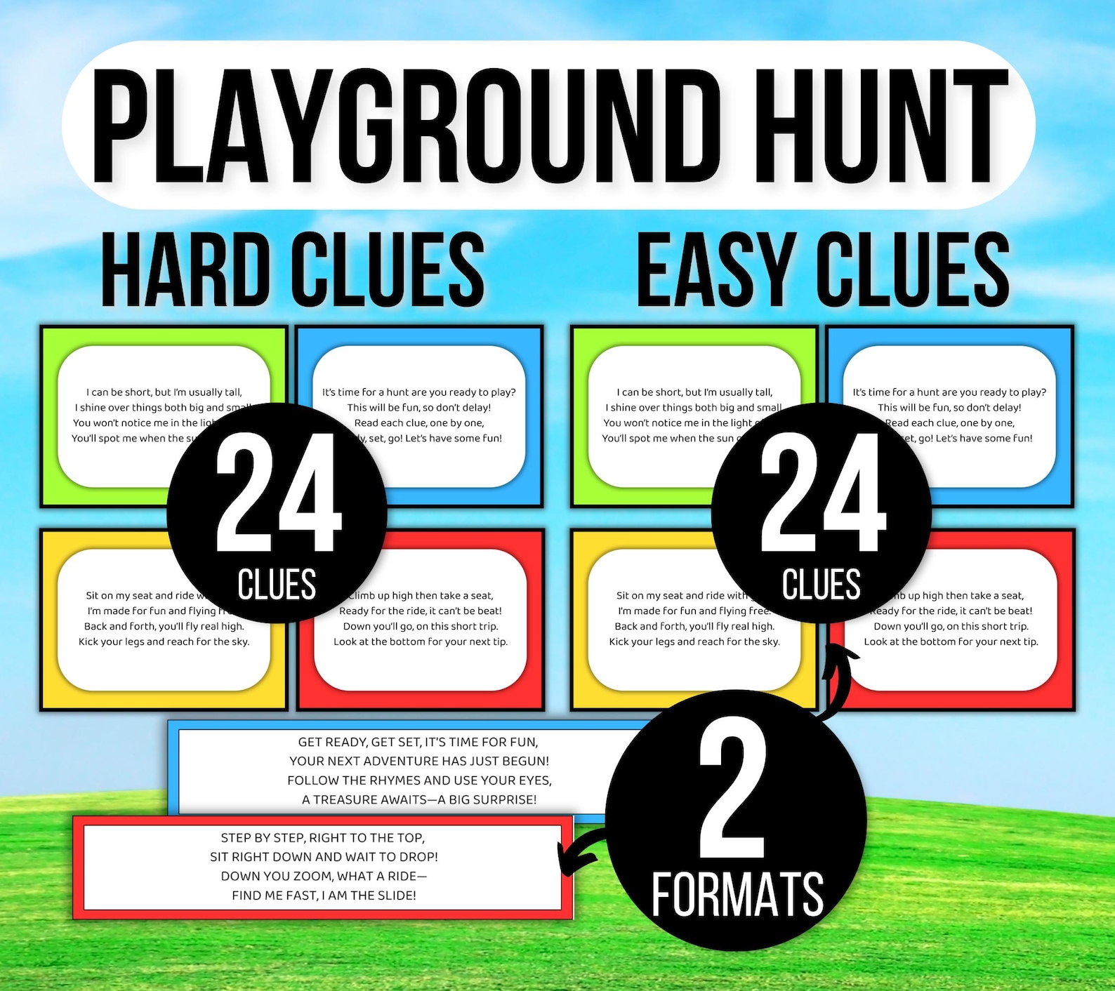 Playground Treasure Hunt, Park Treasure Hunt, Playground Scavenger Hunt ...