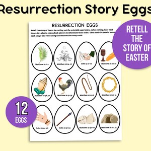 Printable Easter Story, Resurrection Story Cards, Resurrection Eggs ...