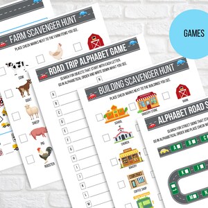 Mega Kids Road Trip Games, Travel Activities, Road Trip Games Bundle ...