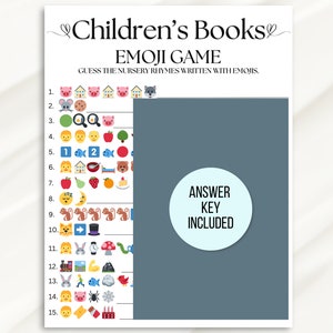 Children's Book Emoji Game, Emoji Children's Book Game, Baby Book Emoji ...
