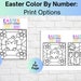 Easter Color by Number, 7 Printable Easter Coloring Pages, Easter ...