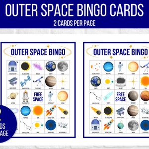 Outer Space Bingo, Solar System Bingo, Astronomy Bingo, 40 Printable ...