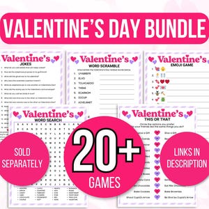 Valentine's Day Word Search, Fun Valentines' Day Game, Printable ...