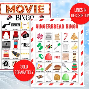 Christmas Movie Bingo, 50 Christmas Bingo Cards, Hallmark Movie Bingo ...