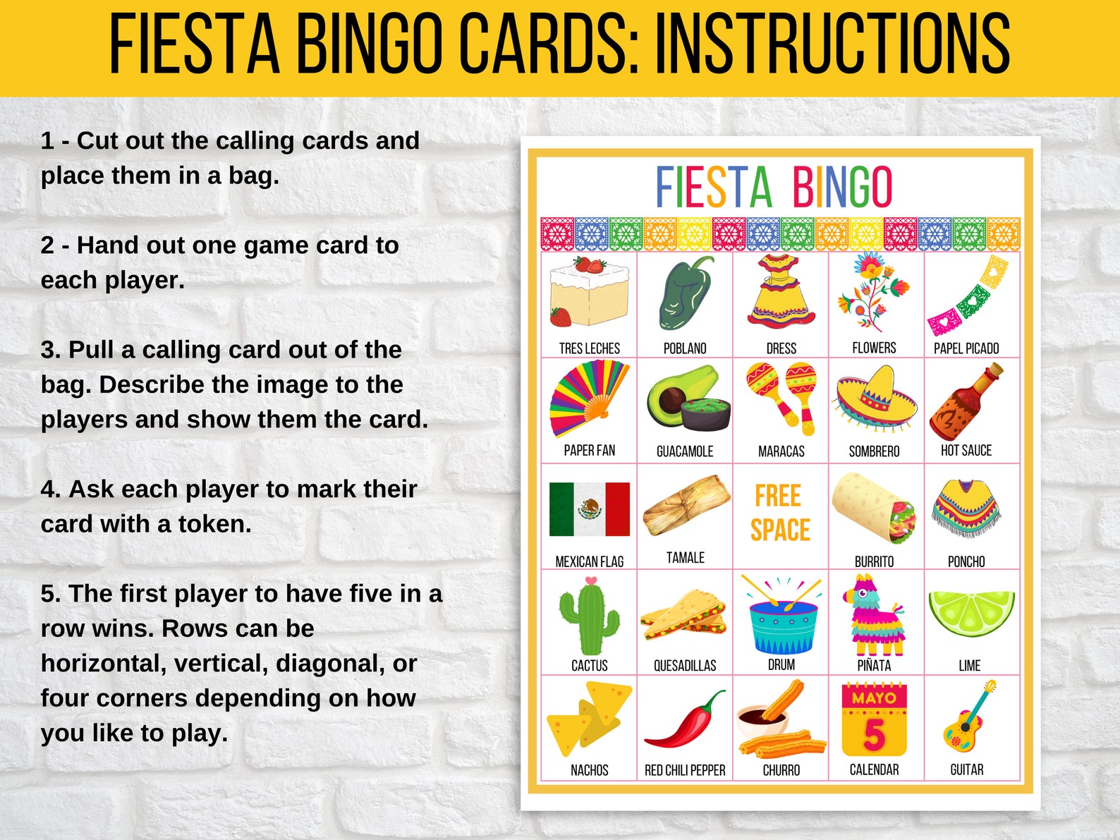 Fiesta Bingo 30 Printable Fiesta Bingo Cards Fiesta Activity - Etsy
