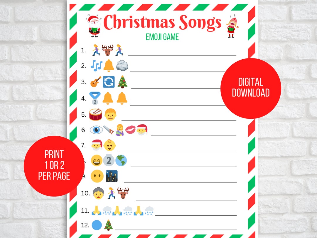 Christmas Emoji Game, Emoji Christmas Game, Christmas Emoji Game, Fun ...