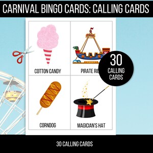 Carnival Bingo, Carnival Game, Carnival Party Activity, Carnival ...
