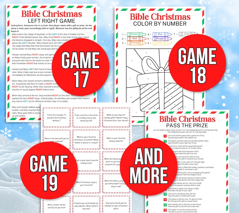 Bible Christmas Games, Bible Christmas Party Games, Nativity Games ...