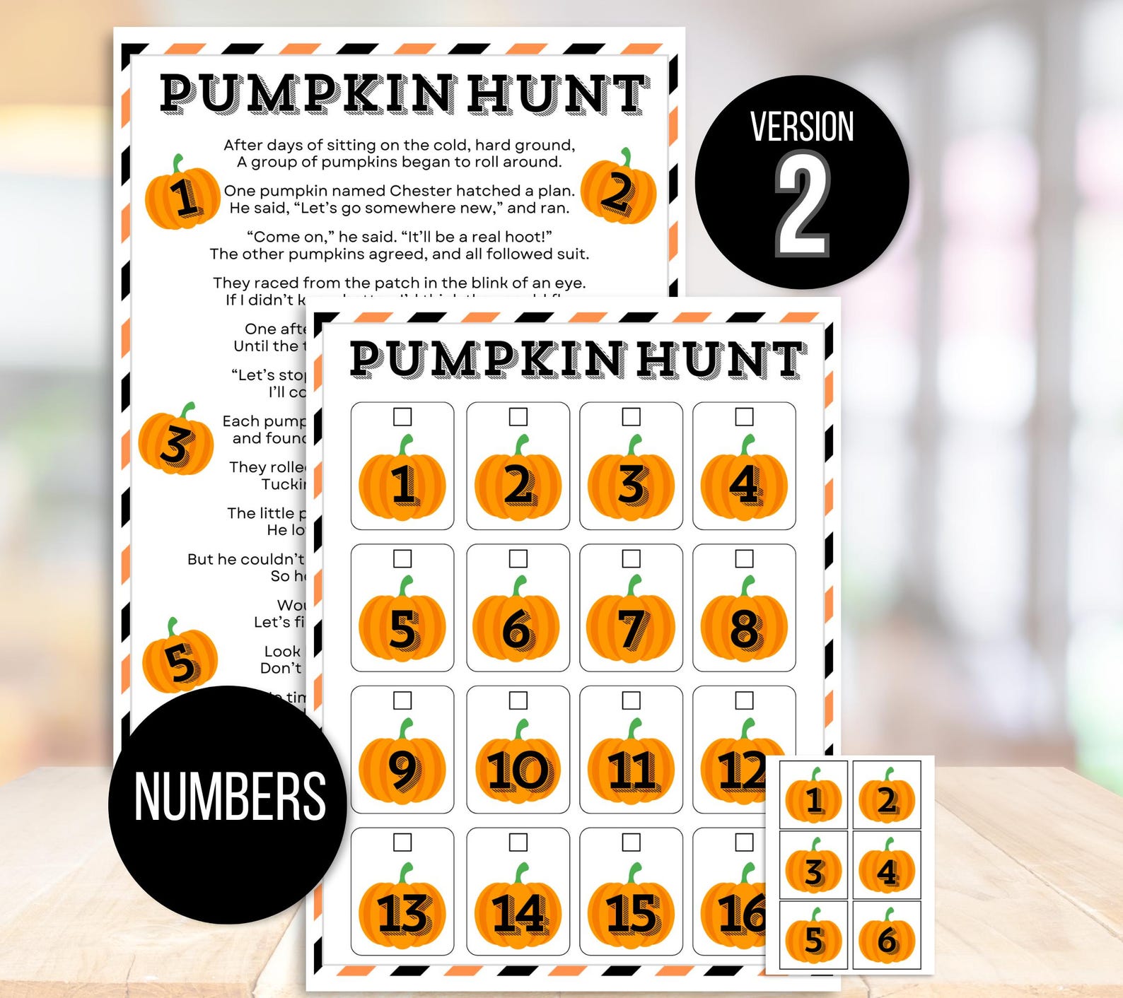 Autumn Scavenger Hunt, Pumpkin Scavenger Hunt, Indoor Autumn Treasure ...