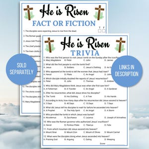 He is Risen Easter Story Game, Left Right Easter Game, Left Right ...