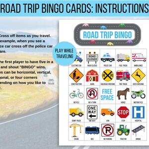 Road Trip Bingo, 10 Printable Road Trip Bingo Cards, Travel Bingo ...