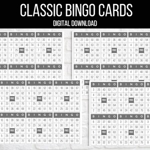300 Bingo Cards, 6 per Page, Fun Party Game, Classroom Activity, Bingo ...