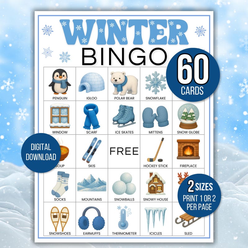 Kids Christmas Bingo 25 - Etsy