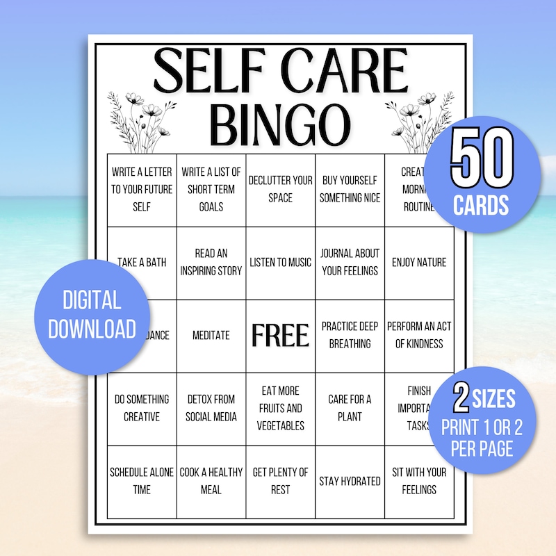 Self Care Checklist - Etsy