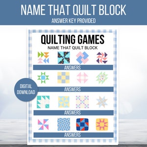 Quilt Game, Quilting Games, Name That Quilt Block, Quilting Party ...