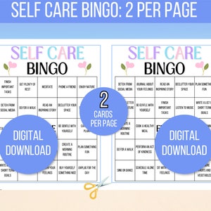 Self Care Bingo, 50 Self Care Bingo Cards, Self Care Challenge, Self ...