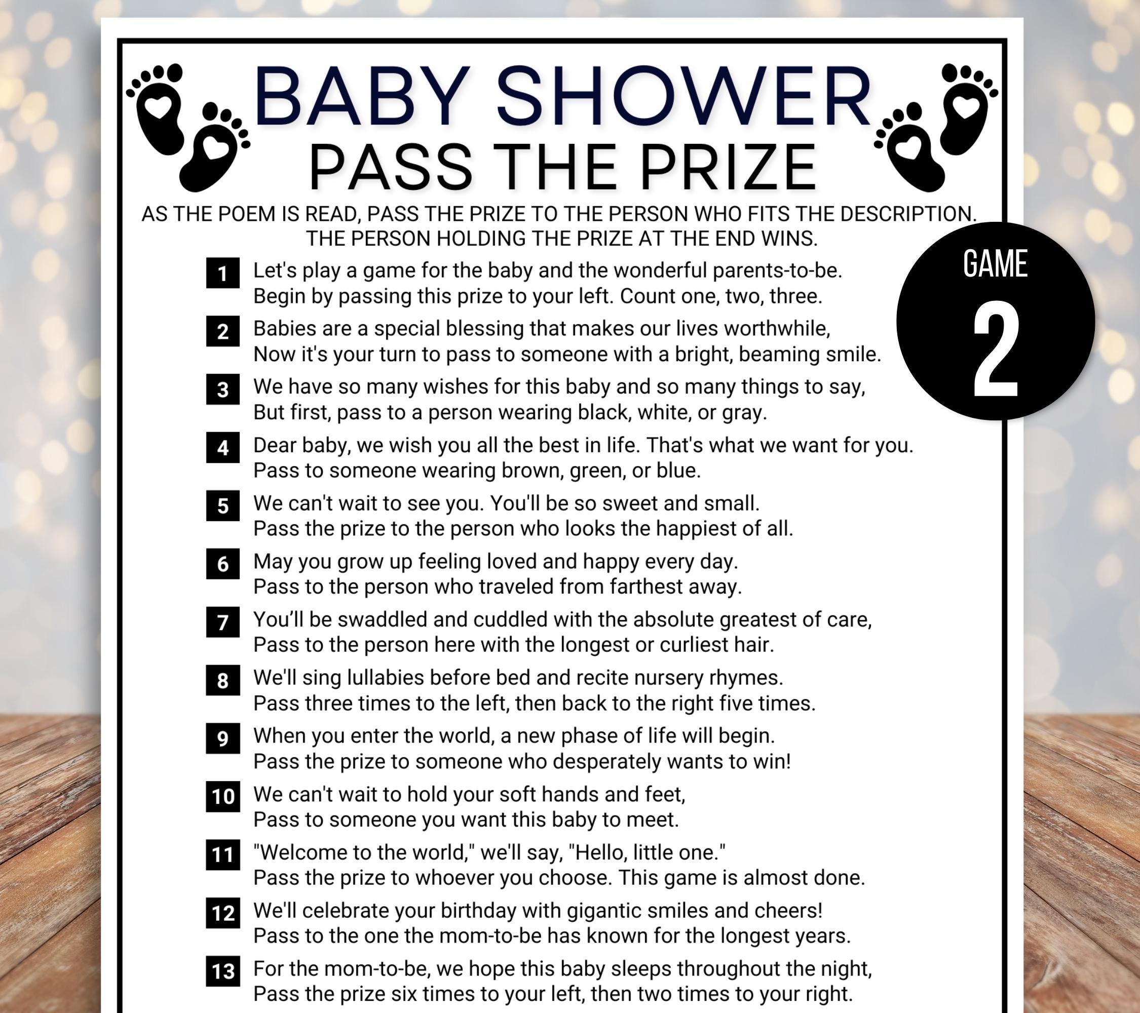 Pass the Gift Games, Baby Pass the Gift Games, Baby Pass the Prize ...