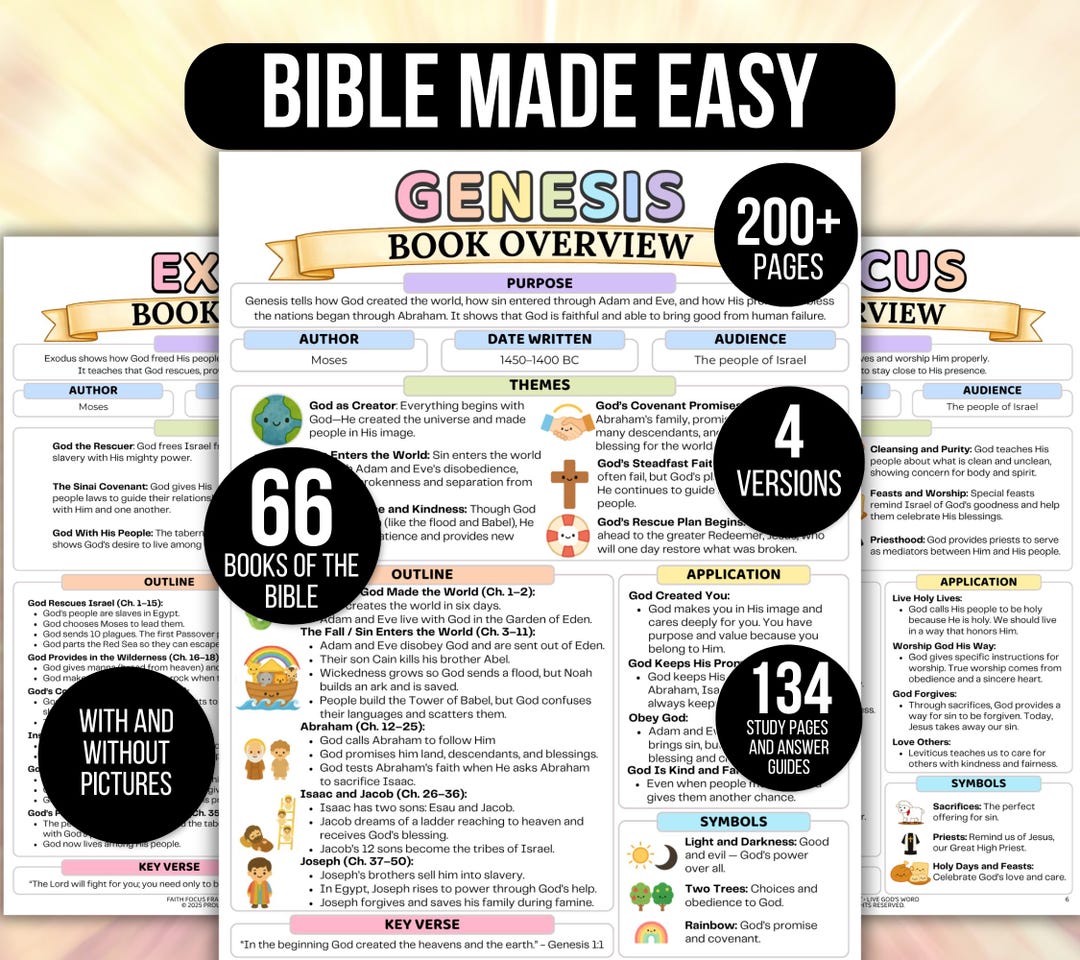 Bible Study Guide, Bible Made Simple, Bible Made Easy, Bible Book ...