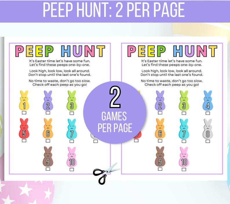 Peeps Easter Scavenger Hunt, Peeps Easter Hunt Game, Peeps Easter Hunt ...