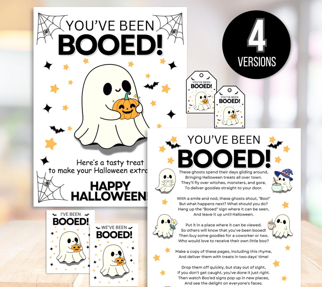 You've Been Boo'd Printable Halloween Kit, I've Been Booed Coworker ...