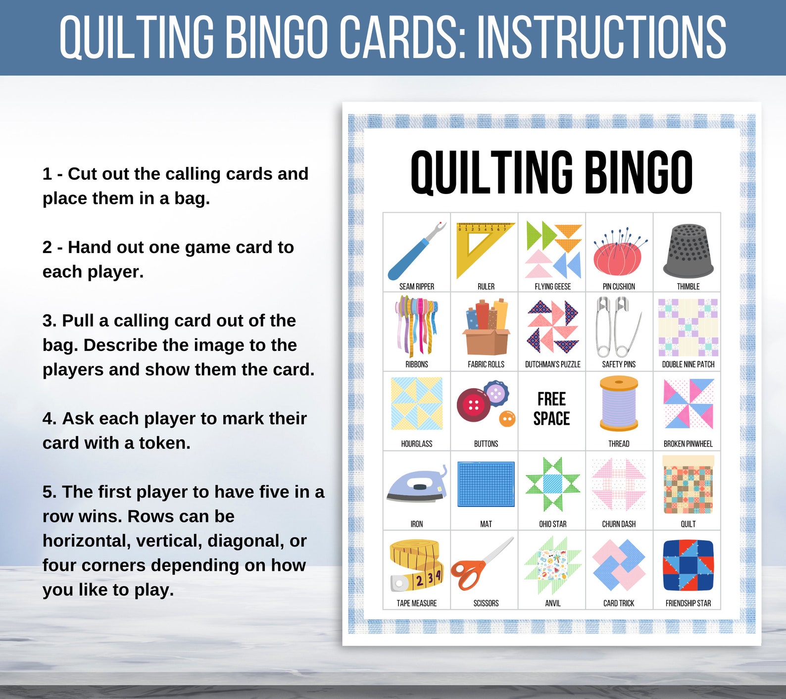 Quilt Bingo, 30 Printable Quilt Bingo Cards, Quilting Bingo, Quilting ...