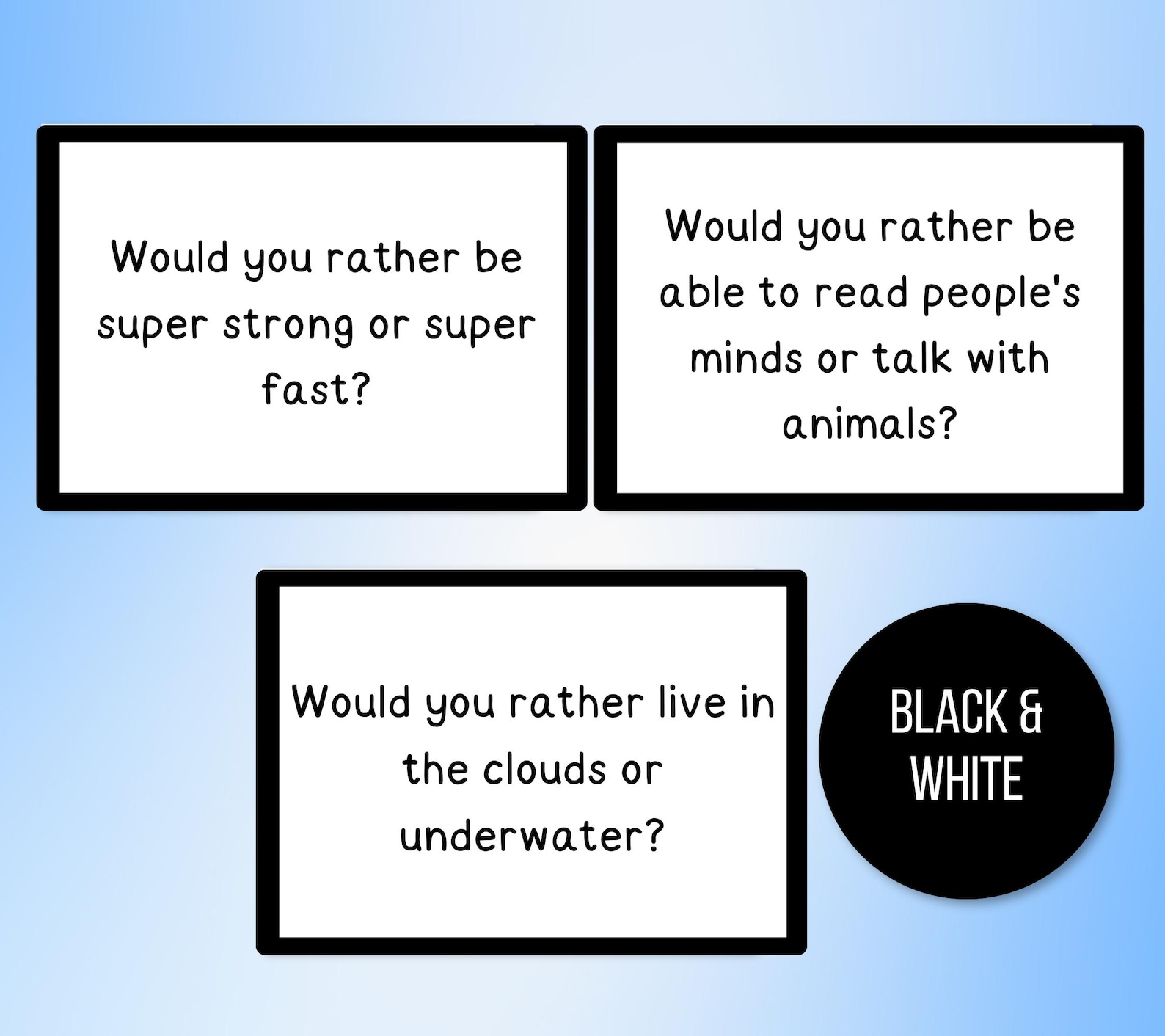 Would You Rather Questions for Kids, Conversation Starters, Road Trip ...