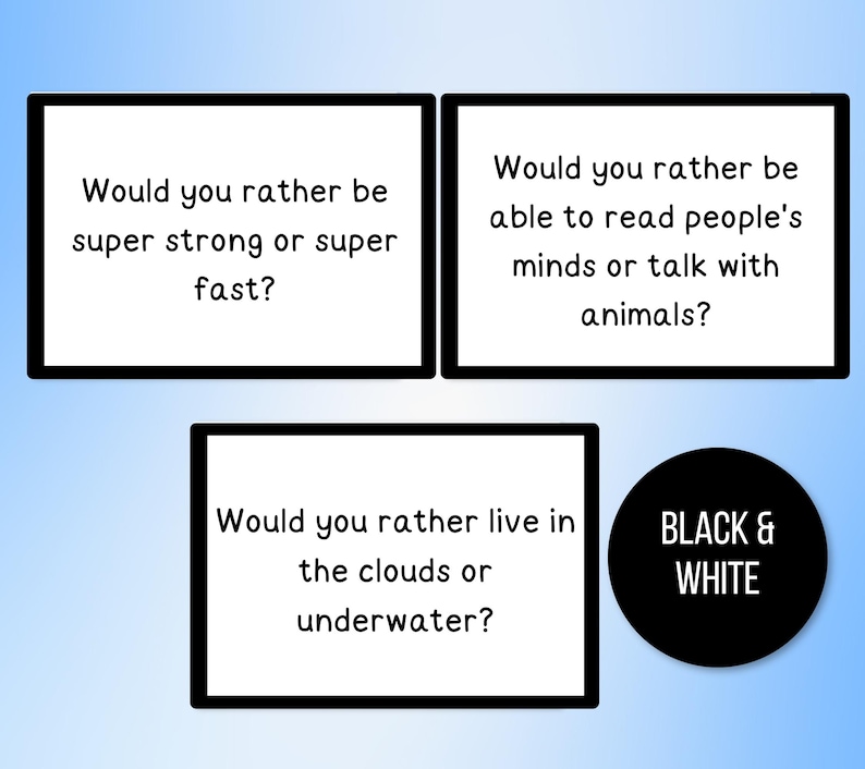 Would You Rather Questions for Kids, Conversation Starters, Road Trip ...