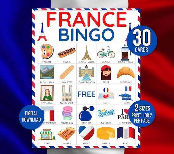 Printable French Bingo Cards The Dilettante Bookworm: French Bingo