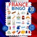 30 France Bingo Cards Printable Game, Paris France Travel Bingo Boards ...