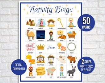 Christmas Nativity Bingo Game - Etsy