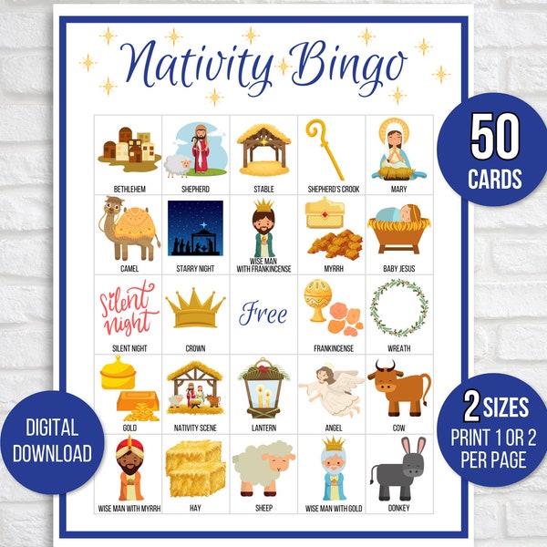 Nativity Bingo - Etsy