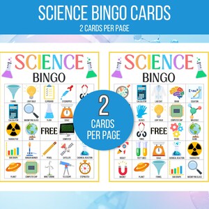 Science Bingo, 30 Printable Science Bingo Cards, Chemistry Bingo, Mad ...