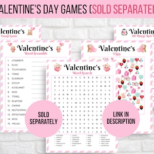Valentine's Day Word Search, Fun Valentines' Day Game, Printable ...