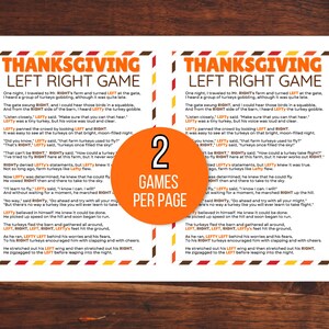 Thanksgiving Left Right Game, Thanksgiving Games, Thanksgiving Pass the ...